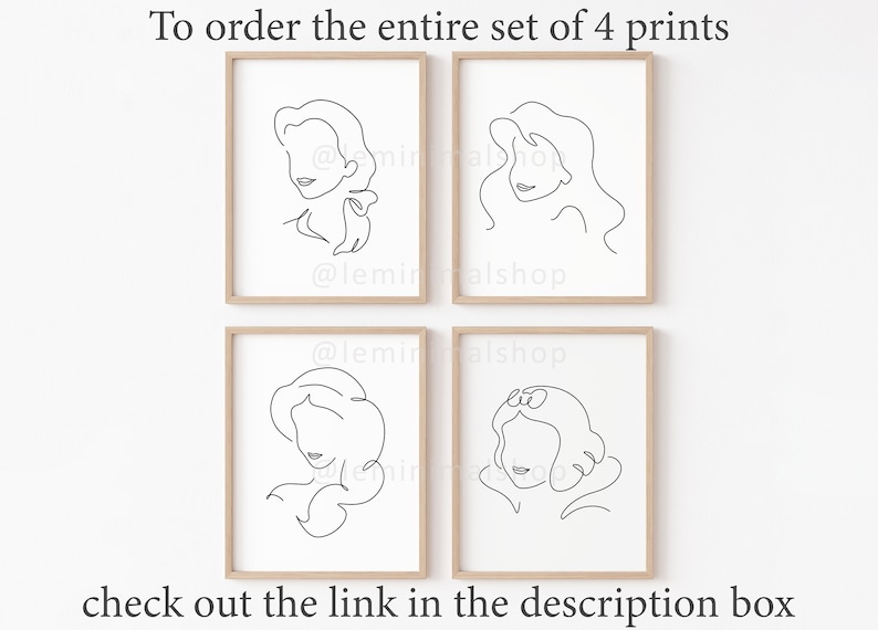 Ariel Disney Princess Little Mermaid Minimalist Line Art - Etsy