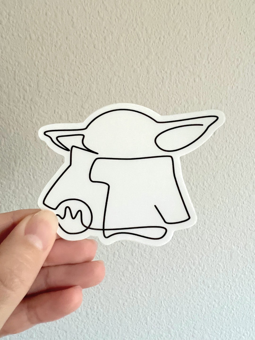 Baby Yoda Grogu Sticker | Star Wars Sticker Decal | Starwar MacBook ...