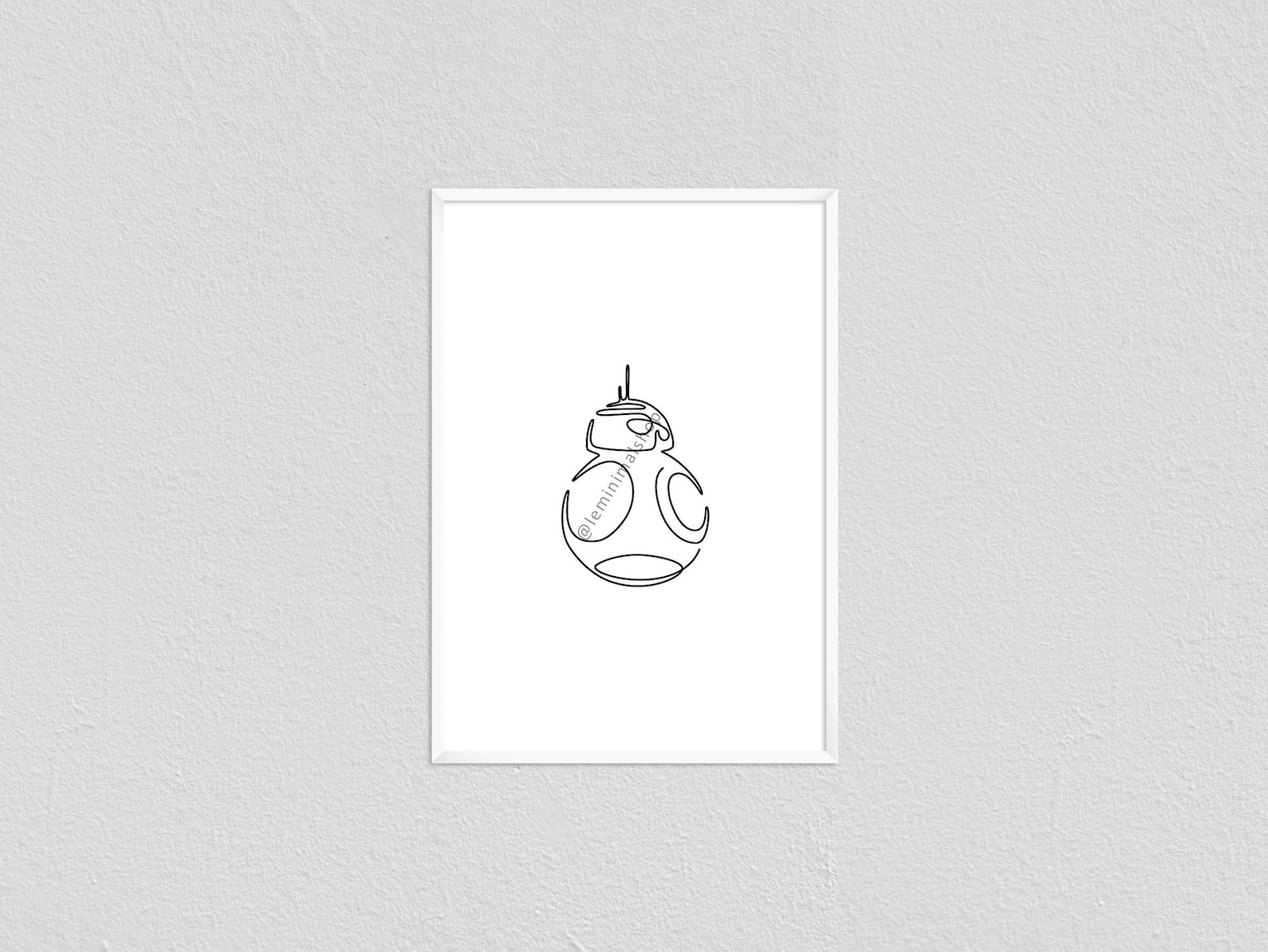 BB-8 Star Wars Minimalist Line Drawing BB8 Starwar Gift Room - Etsy