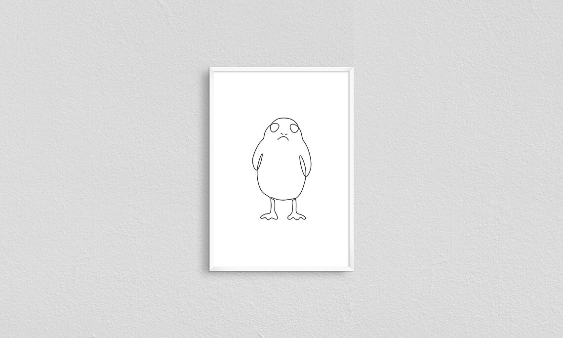 Porg Star Wars Last Jedi Minimalist Line Art Star Wars Porg | Etsy