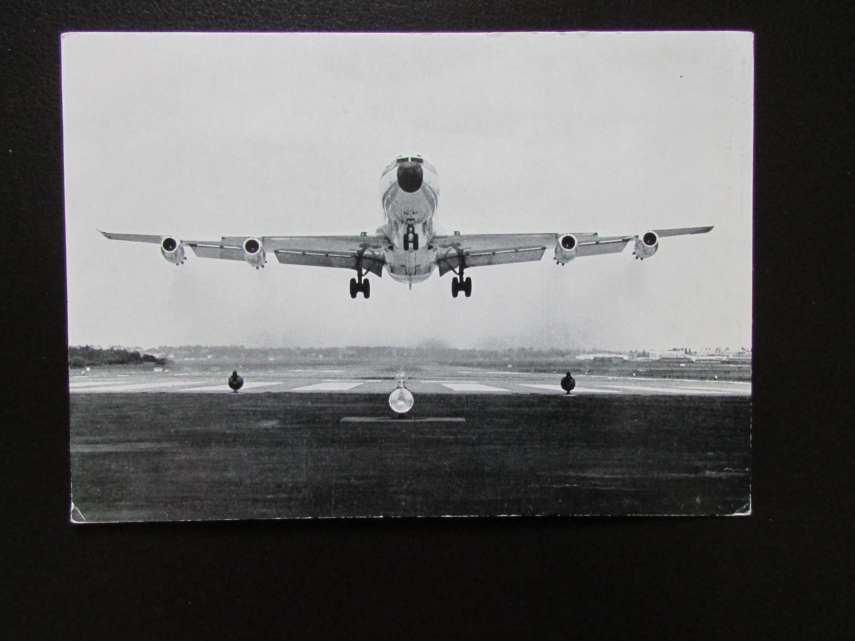 Boeing 707 Aircraft Black And White Silhouette