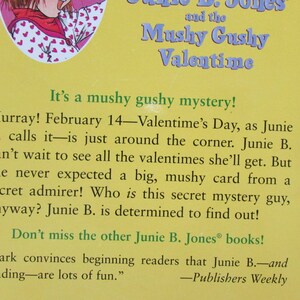 JUNIE B. JONES and the Mushy Gushy Valentine by Barbara Park Vintage ...