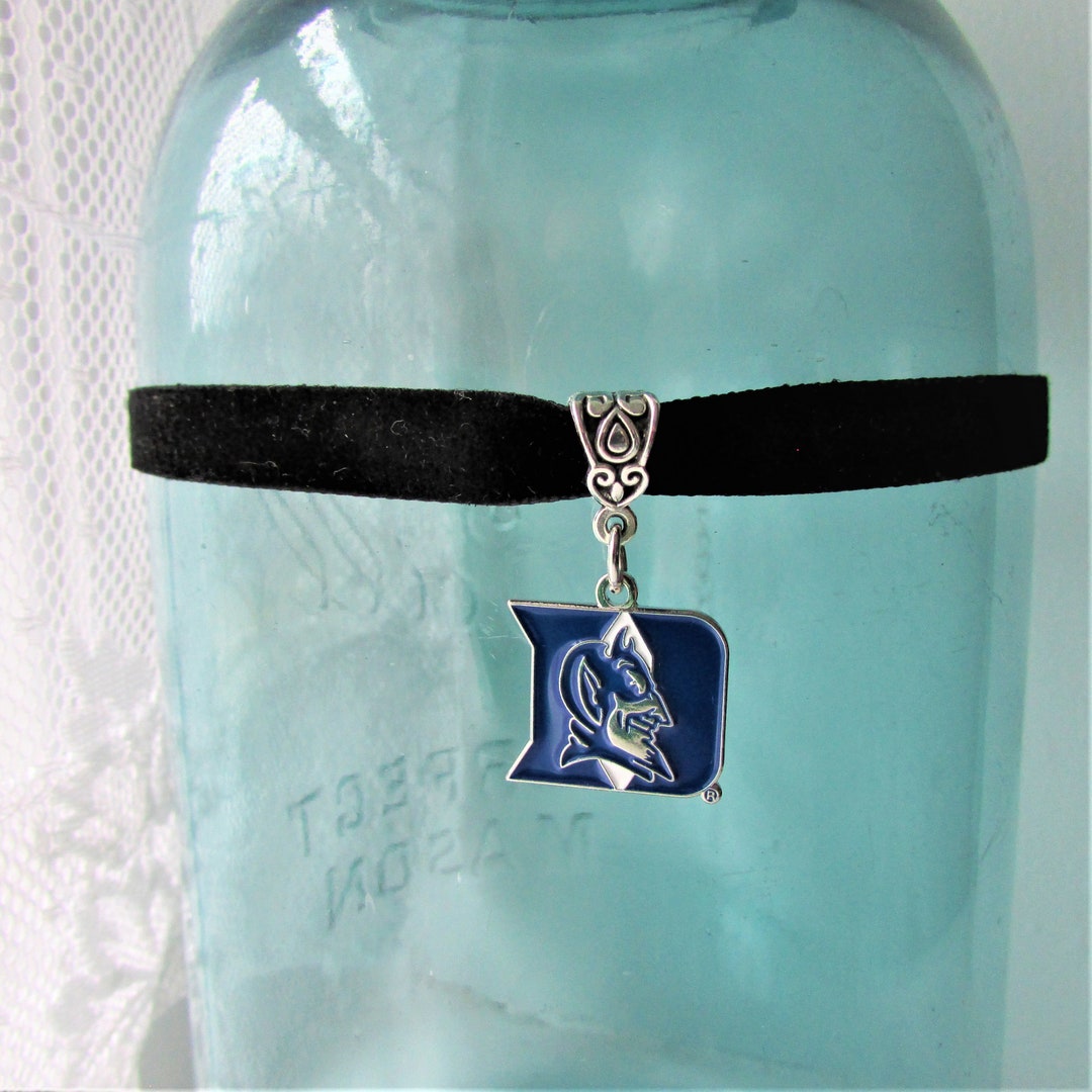 Duke Choker Necklace in Black Velvet With Enamel Charm Duke University ...