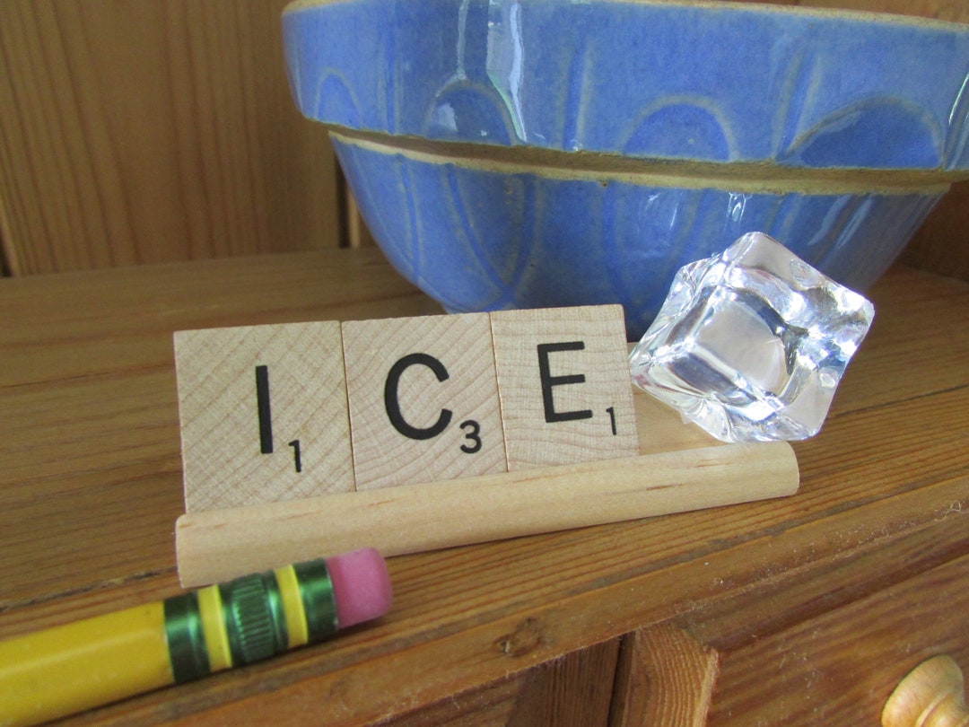 ICE Cube Sign Small Wooden Bar Saying With Cute Little Fake Ice Cube ...
