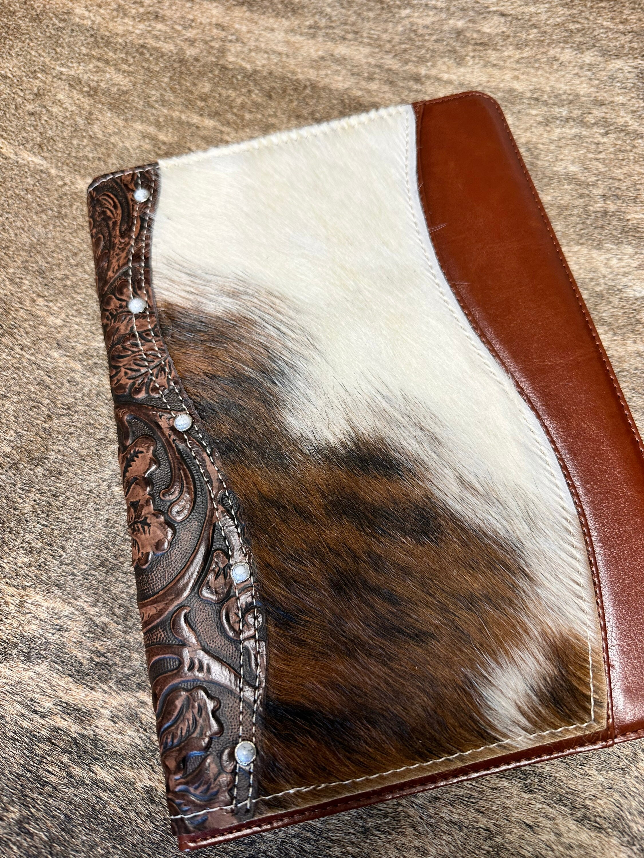 Western Hand Customized Tablet Folder Case Cowhide and Leather - Etsy