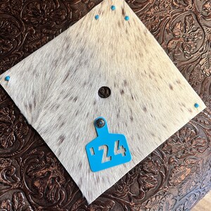 Grad Cap Topper Western Cowhide Personalized Mortar Board Cover ...