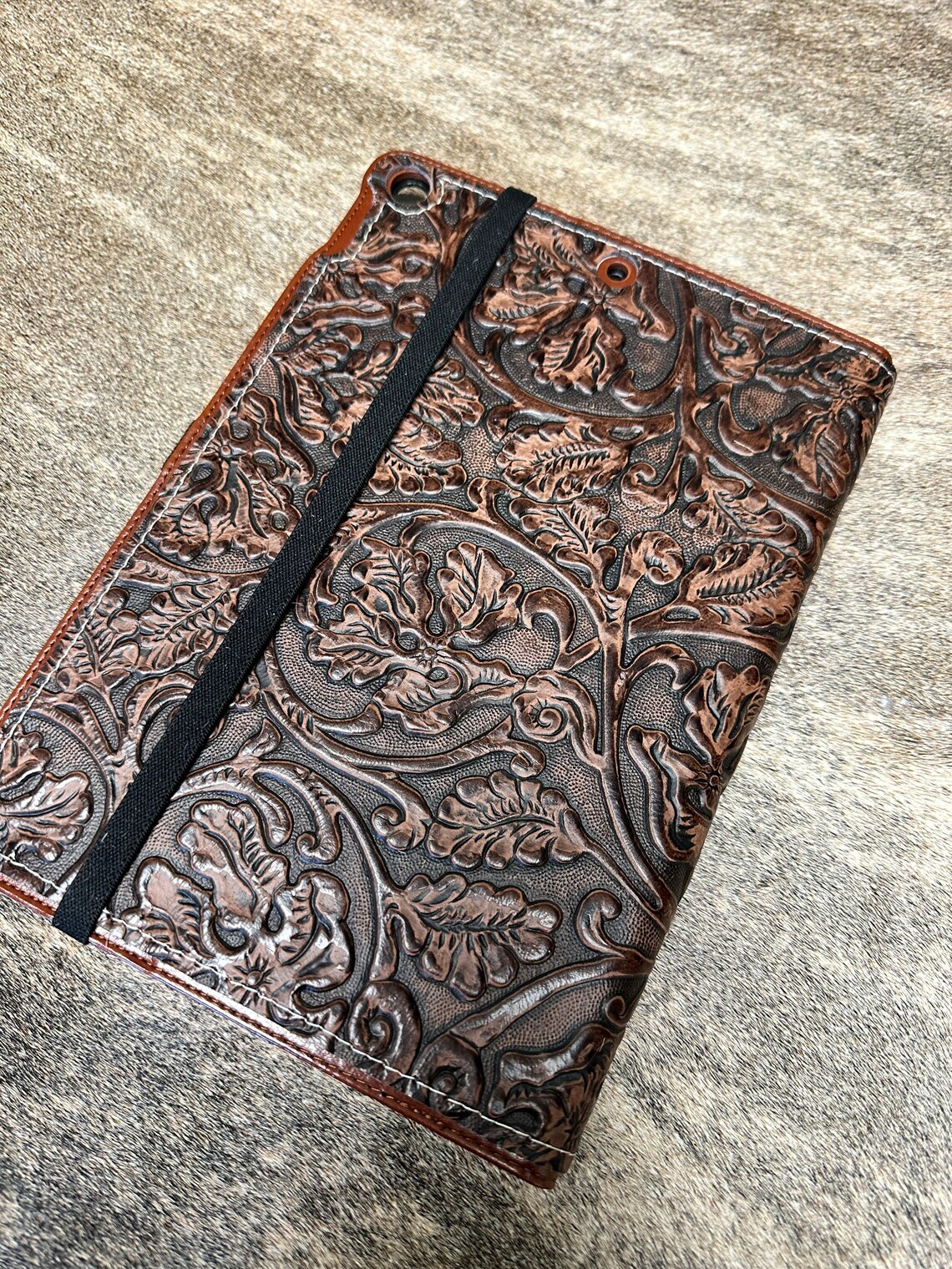 Western Hand Customized Tablet Folder Case Cowhide and Leather - Etsy