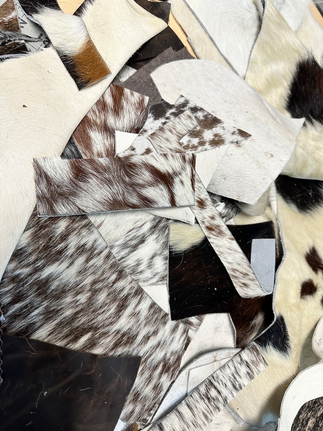 Cowhide and Leather Scraps for Crafts Earrings - Etsy