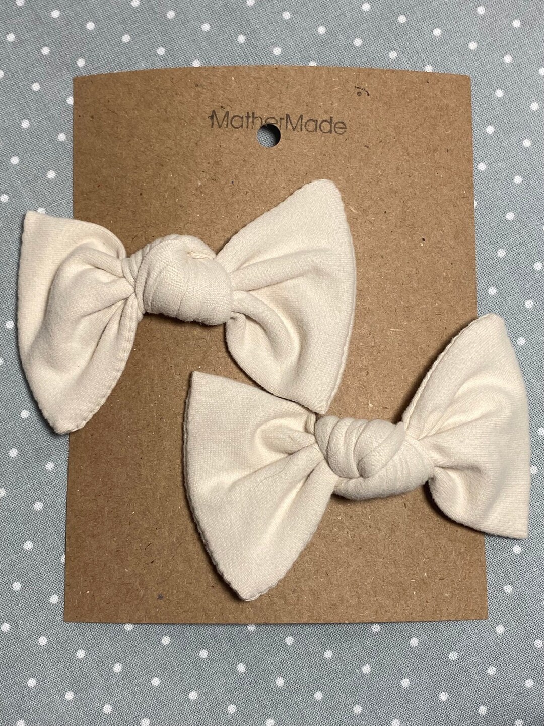Bone White Hair Bows Baby Girl Hair Bows, Bows for Pigtails, Bows for ...