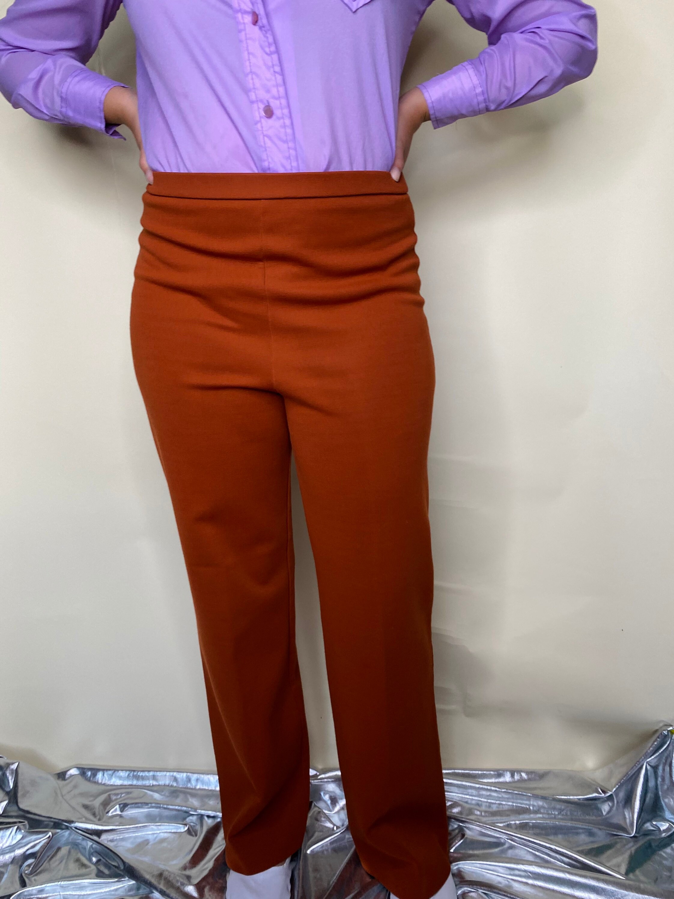 1970s Burnt Orange Flares - Etsy