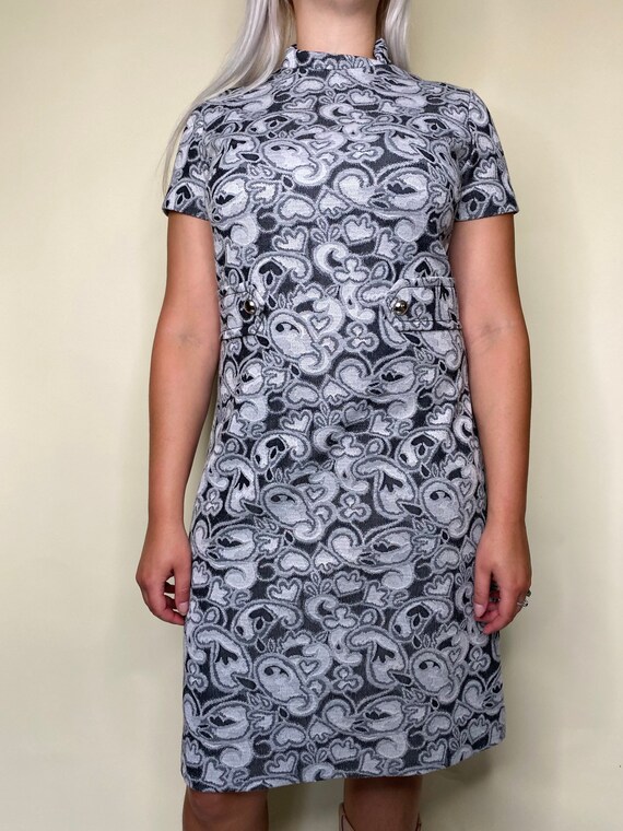 1960s Filigree Printed Dress - Gem