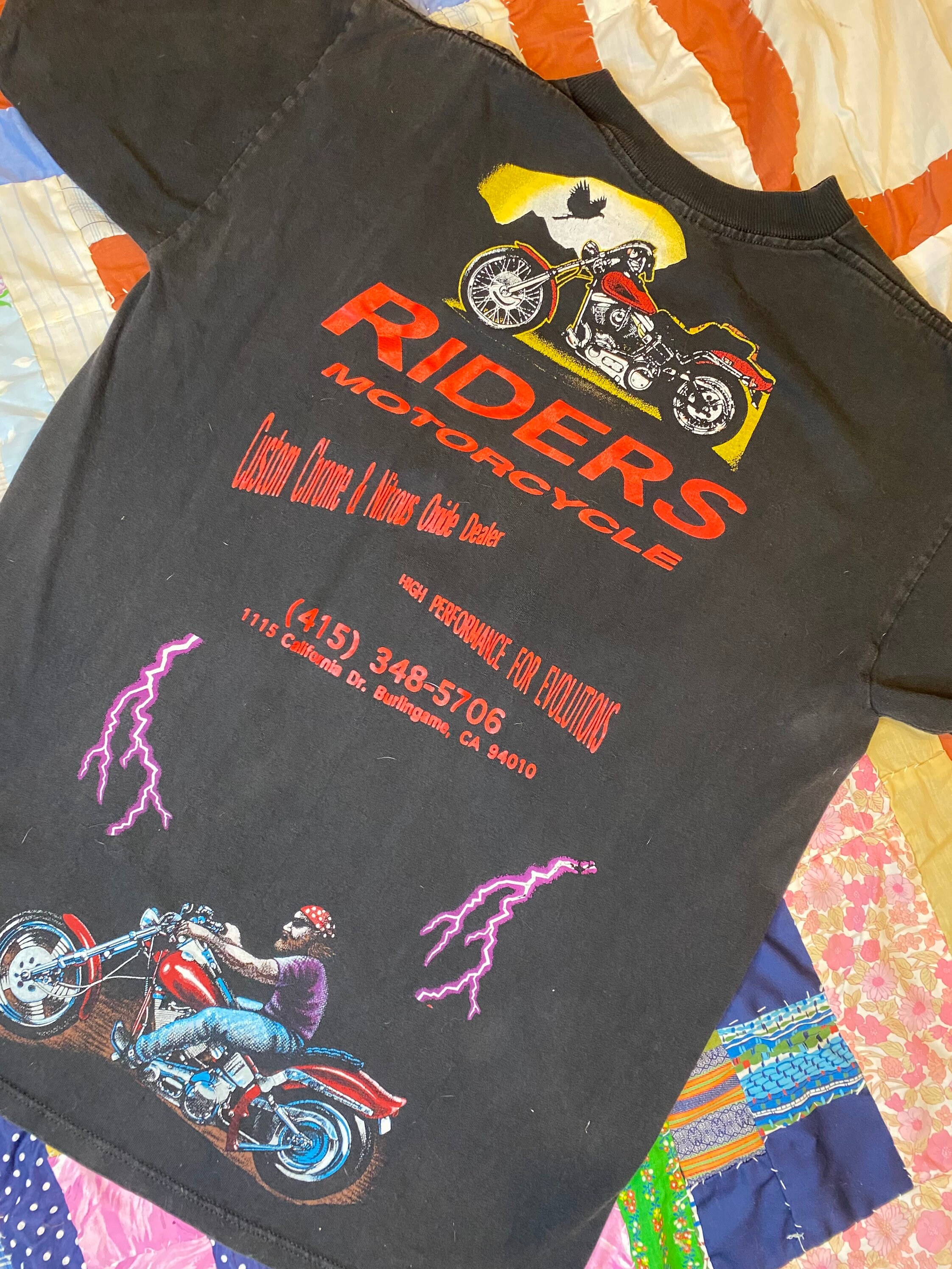 1980s Wizard/motorcycle T-shirt - Etsy