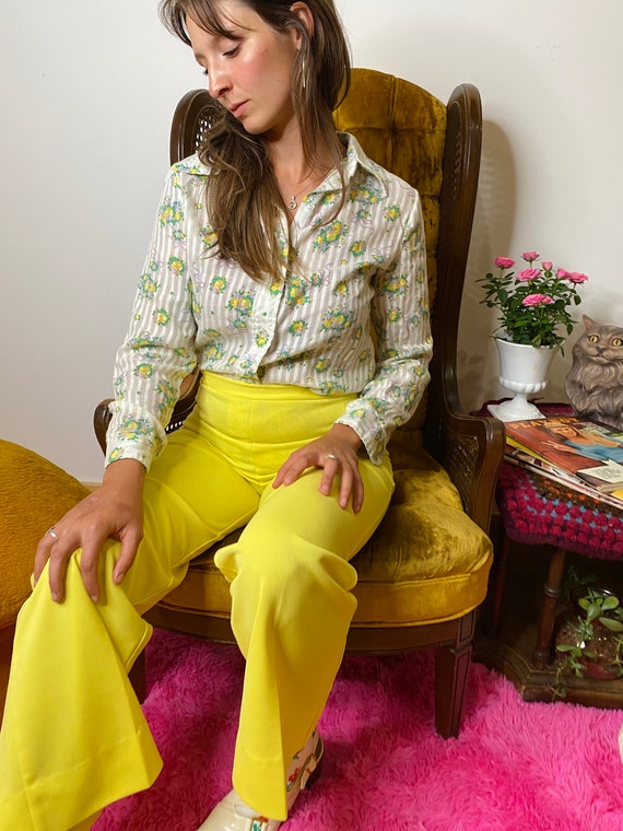 1970s High Waisted Flares - Gem
