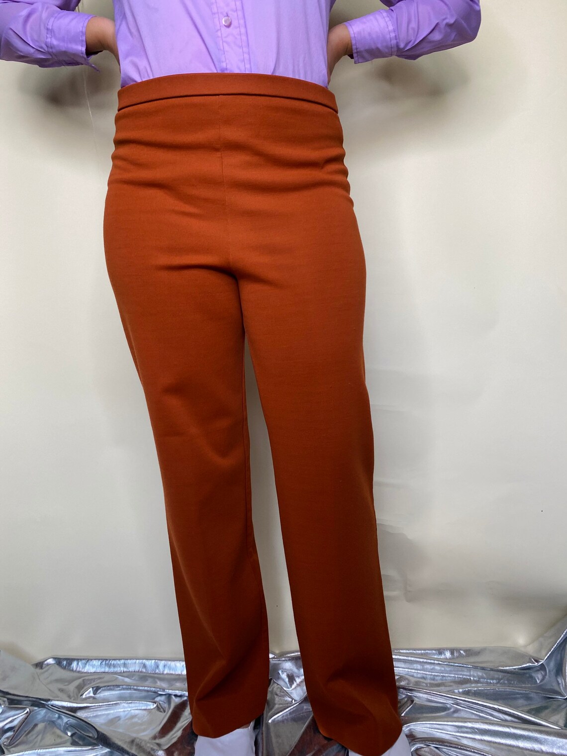 1970s Burnt Orange Flares - Etsy