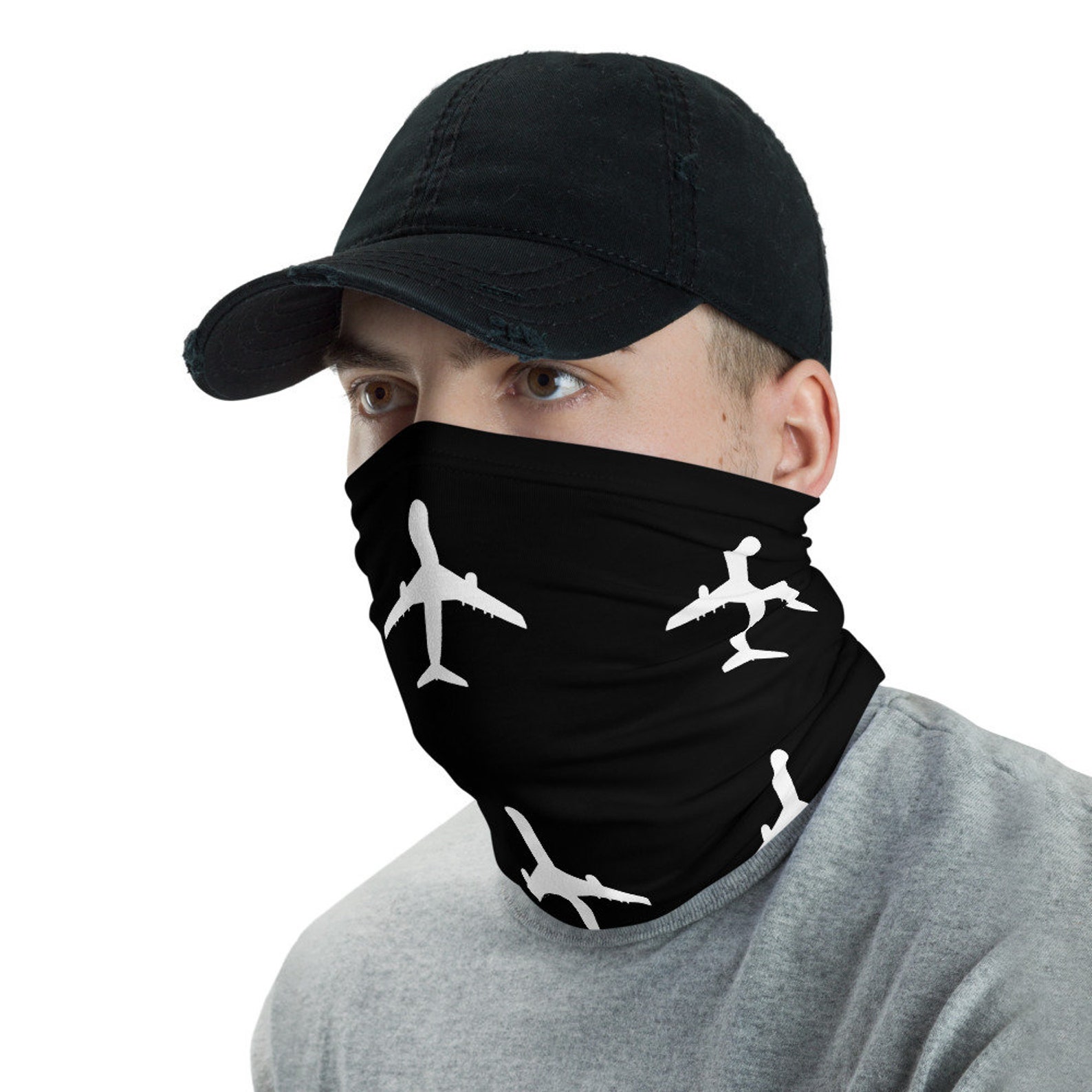 Aviation Airplane Face Mask Neck Gaiter Flying Pilot Gift | Etsy