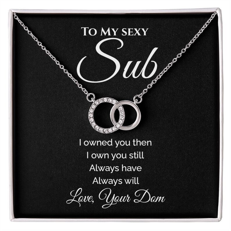 Dom Sub Necklace Submissive Jewelry Owned Day Collar Discreet BDSM Subtle Kink Naughty Adult ...