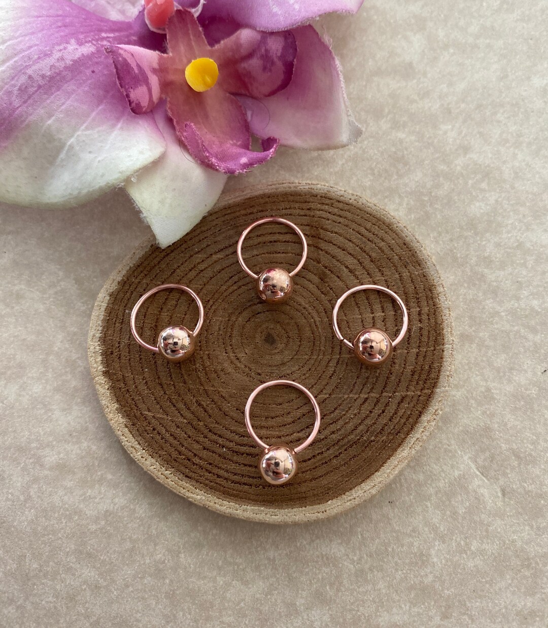 Rose Gold Hair Rings Loc Jewelry Braid/dread Rings Dreadlock Rose Gold ...