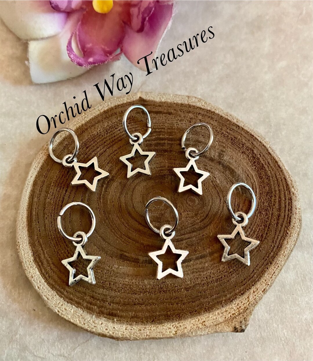 Silver Hair Rings W/stars Braid Rings Braid Jewelry Dread Rings Boho ...