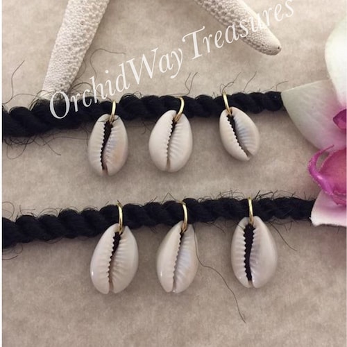 6pcs Silver Cowrie Shell Hair Rings Dread Rings Loc Jewelry | Etsy