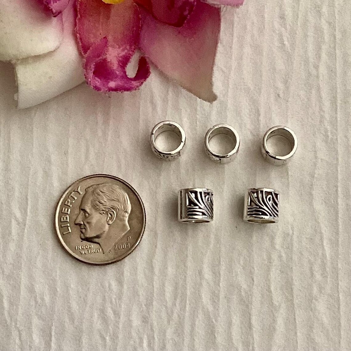 Loc Jewelry Silver or Gold Dread/braid Cuffs Set of 5 W/7mm Hole Metal ...