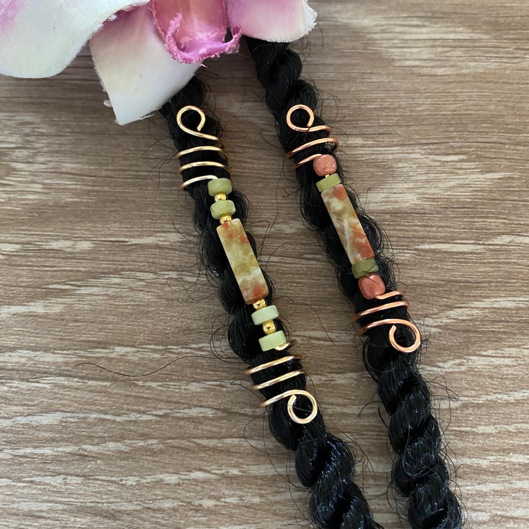 Loc Jewelry Golden Jade Dread/braid Charm Dreadlock Dreads Braids Locs ...