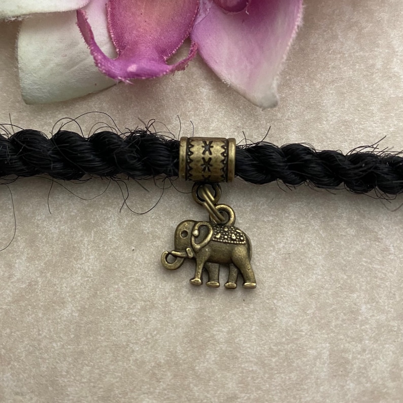 Loc Jewelry Bronze Elephant Coil or Cuff Dread/braid Charm Dreadlock ...