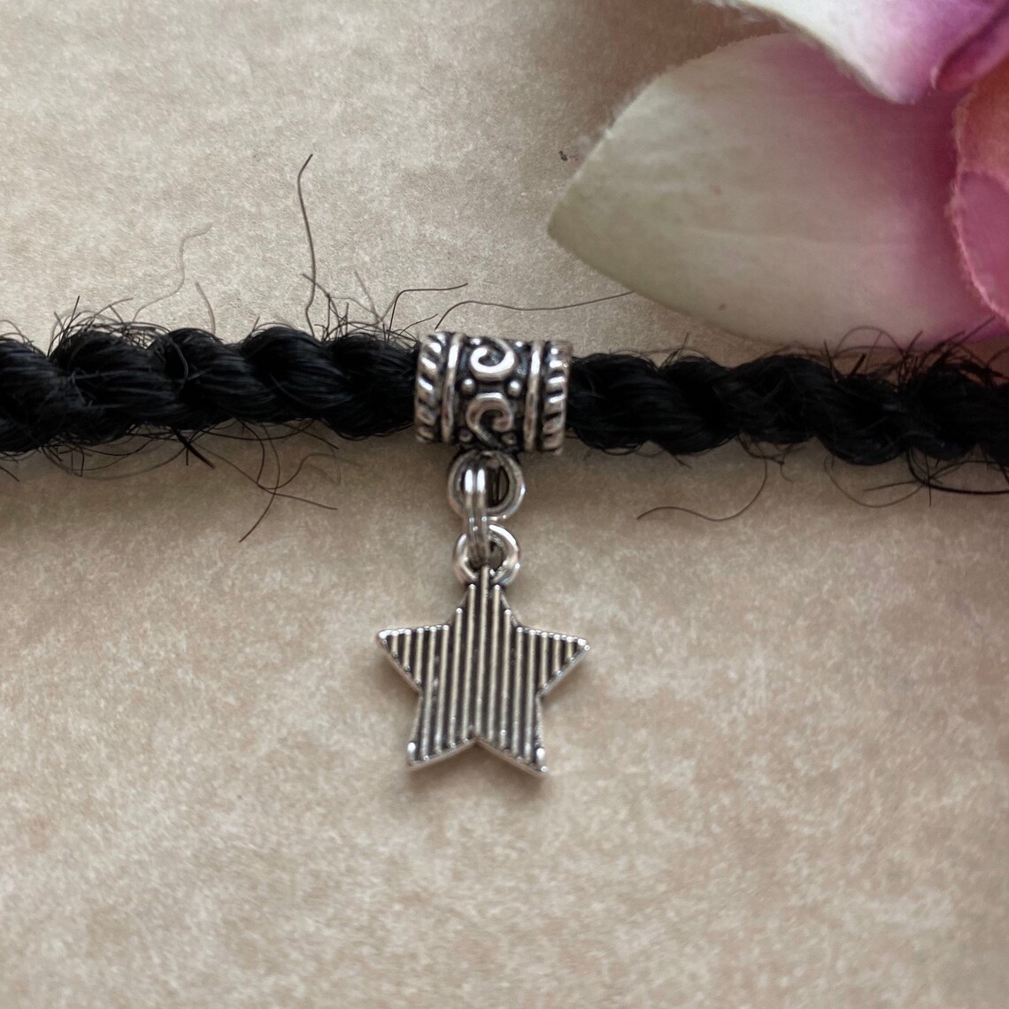 Silver Star Dread/braid Cuff Dreadlock Charm Loc Jewelry Euro Charm ...