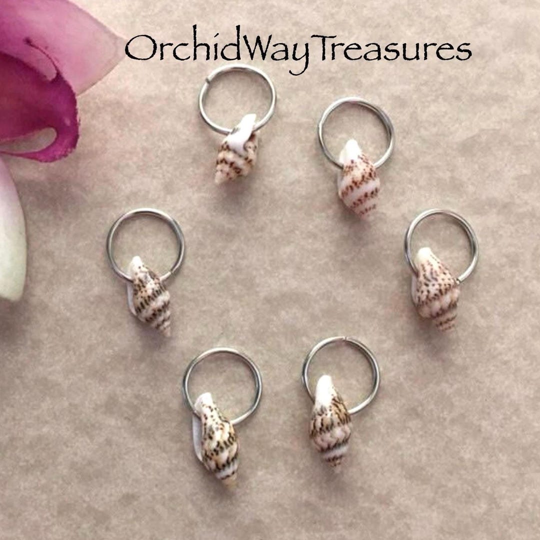 Hair Rings W/shells Silver or Gold Braid/dread Rings Dreadlock Sea ...