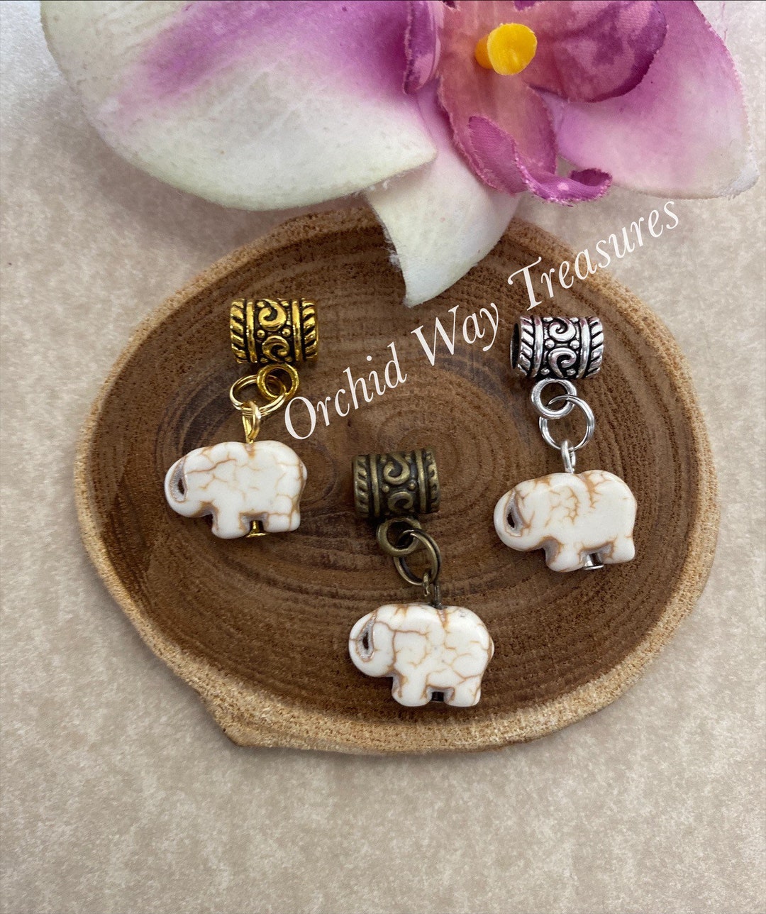 Loc Jewelry Stone Elephant Locs Cuff Dread/braid Charm Boho Lucky ...