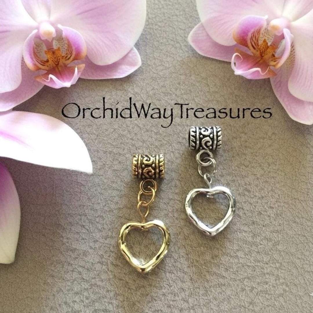Gold or Silver Heart Dread/braid Cuff Dreadlock Charm Loc Jewelry ...