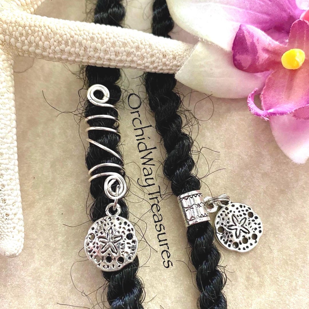 Silver Sand Dollar Dread/braid Coil or Cuff Dreadlock Charm Loc Jewelry ...