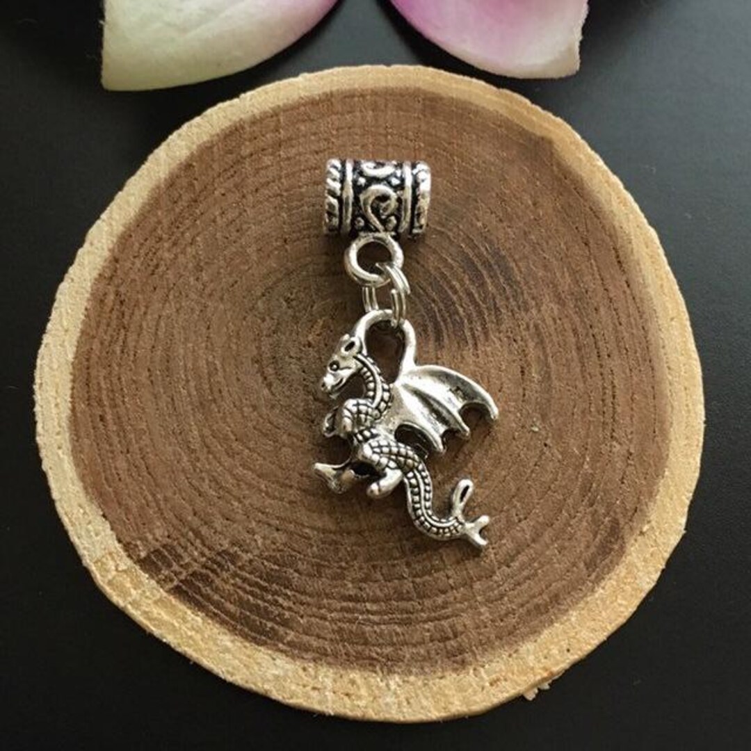 Loc Jewelry Silver Dragon Dread/braid Charm Dreadlocks Cuff Locs Wizard ...