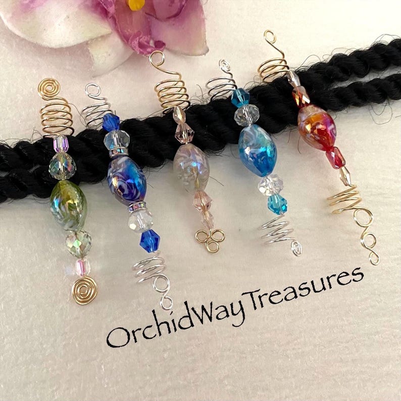 Glass Lampwork Dread/braid Coil Dreadlock Charm Loc Jewelry Hair ...