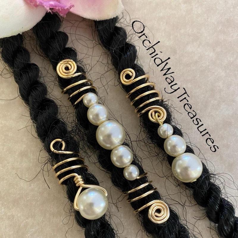Pearl Hair Beads for Locs - Etsy