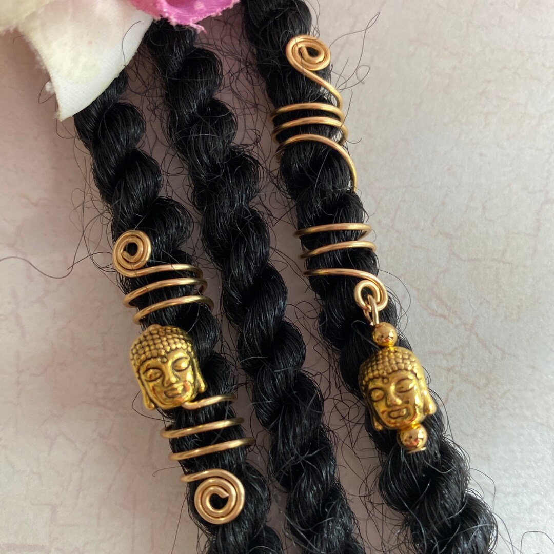 Loc Jewelry Gold Buddha Dread/braid Charm Dreadlock Coil Dreads Braids ...