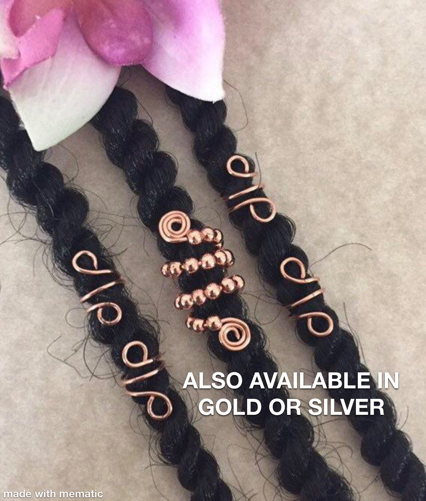 Loc Jewelry Copper Coils Set of 5 Dreadlock Cuffs Hair Jewelry - Etsy