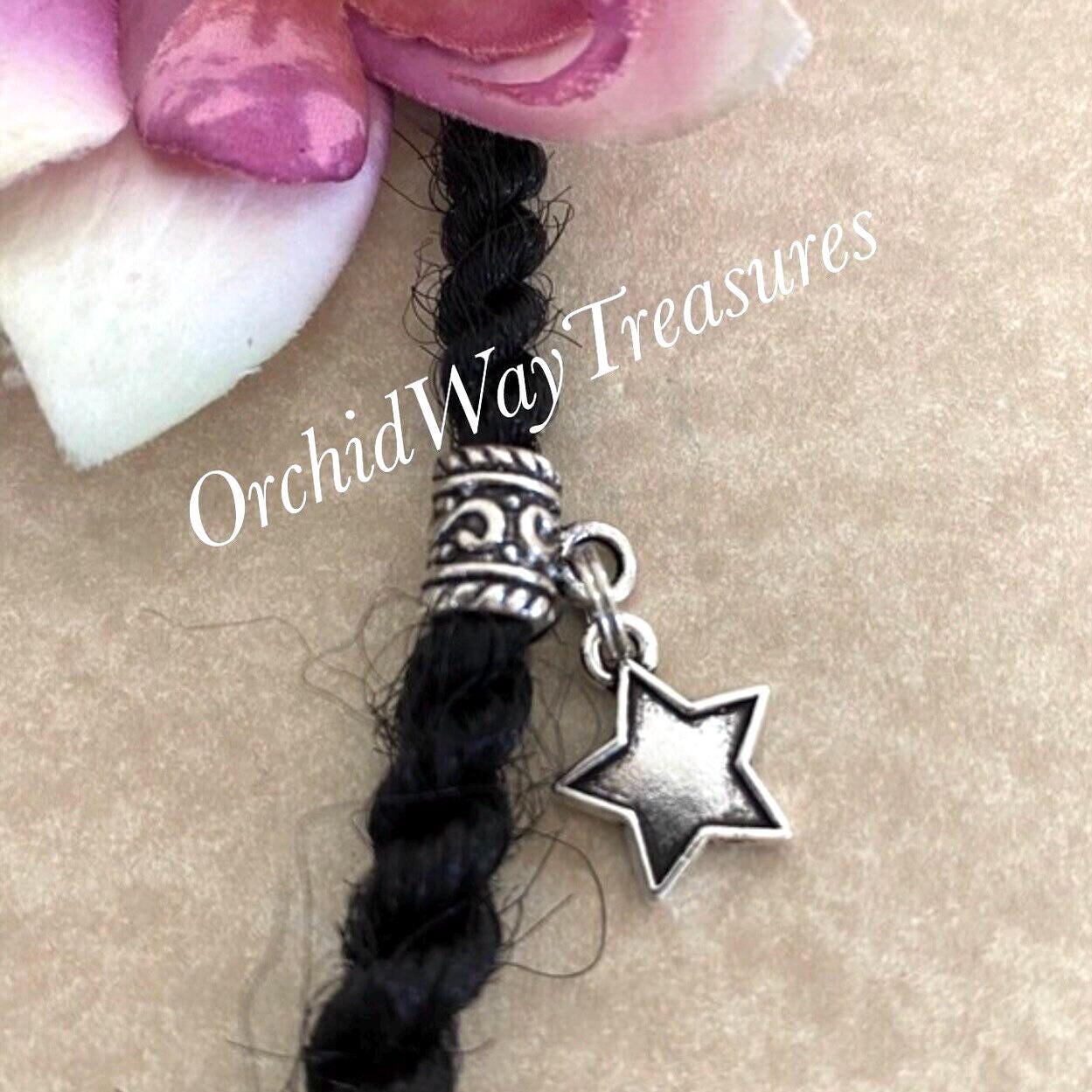 Silver Star Dread/braid Cuff Dreadlock Charm Loc Jewelry Euro Charm ...