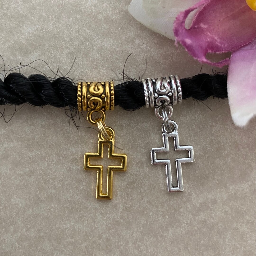 Loc Jewelry Silver or Gold Cross Dread/braid Charm Locs Dreadlock Cuff ...