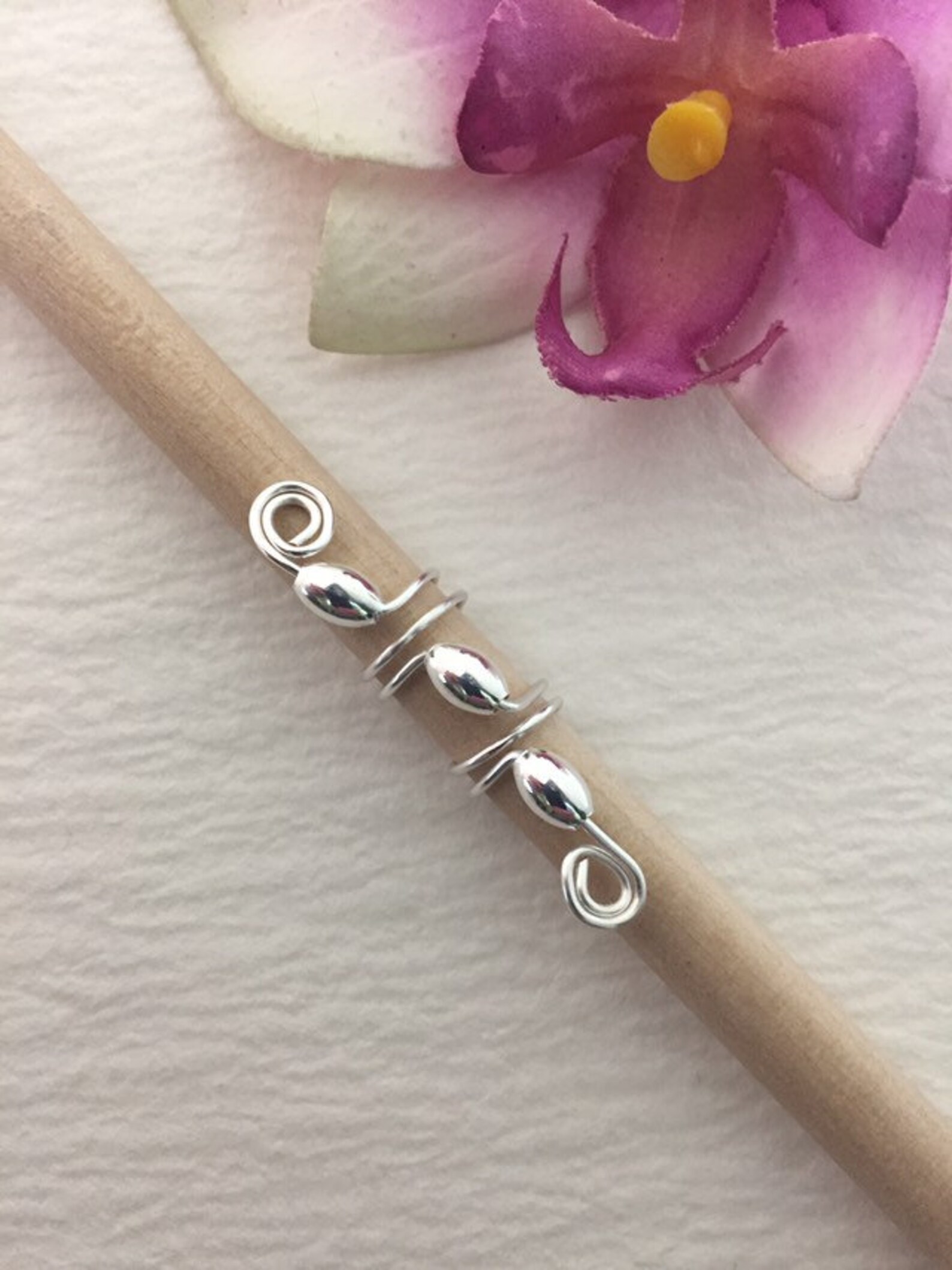 Loc Jewelry W/silver Metal Oval Beads Set of 3 Dreads - Etsy