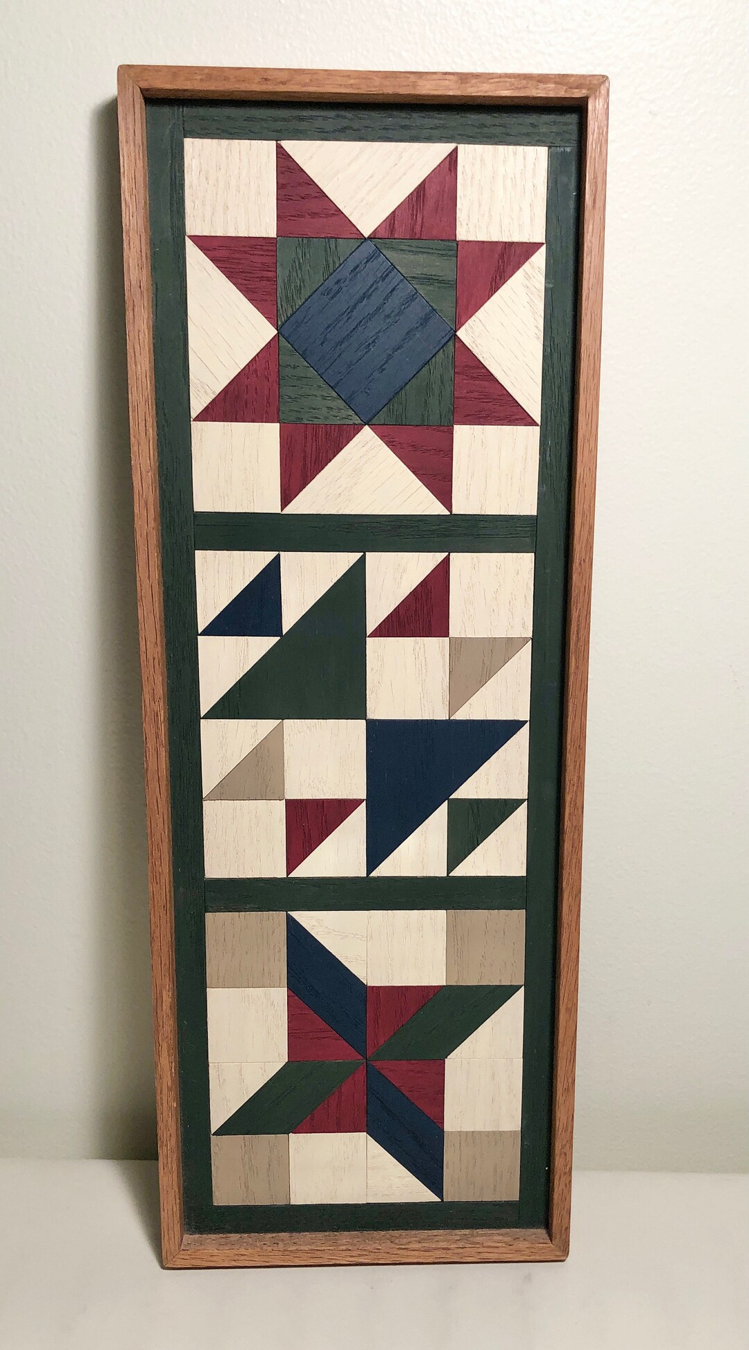 Inlay Wood Quilt Block Plaque - Etsy