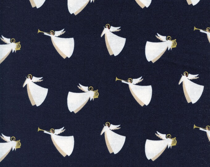 Angels Oh Holy Night Riley Blake Cotton Fabric SC9551 Navy, by the Yard ...