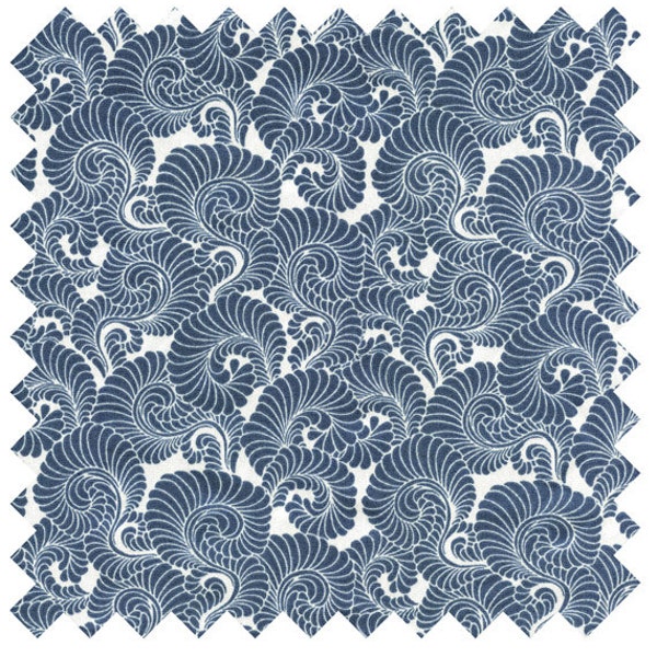 Blue Feather Fabric - Etsy