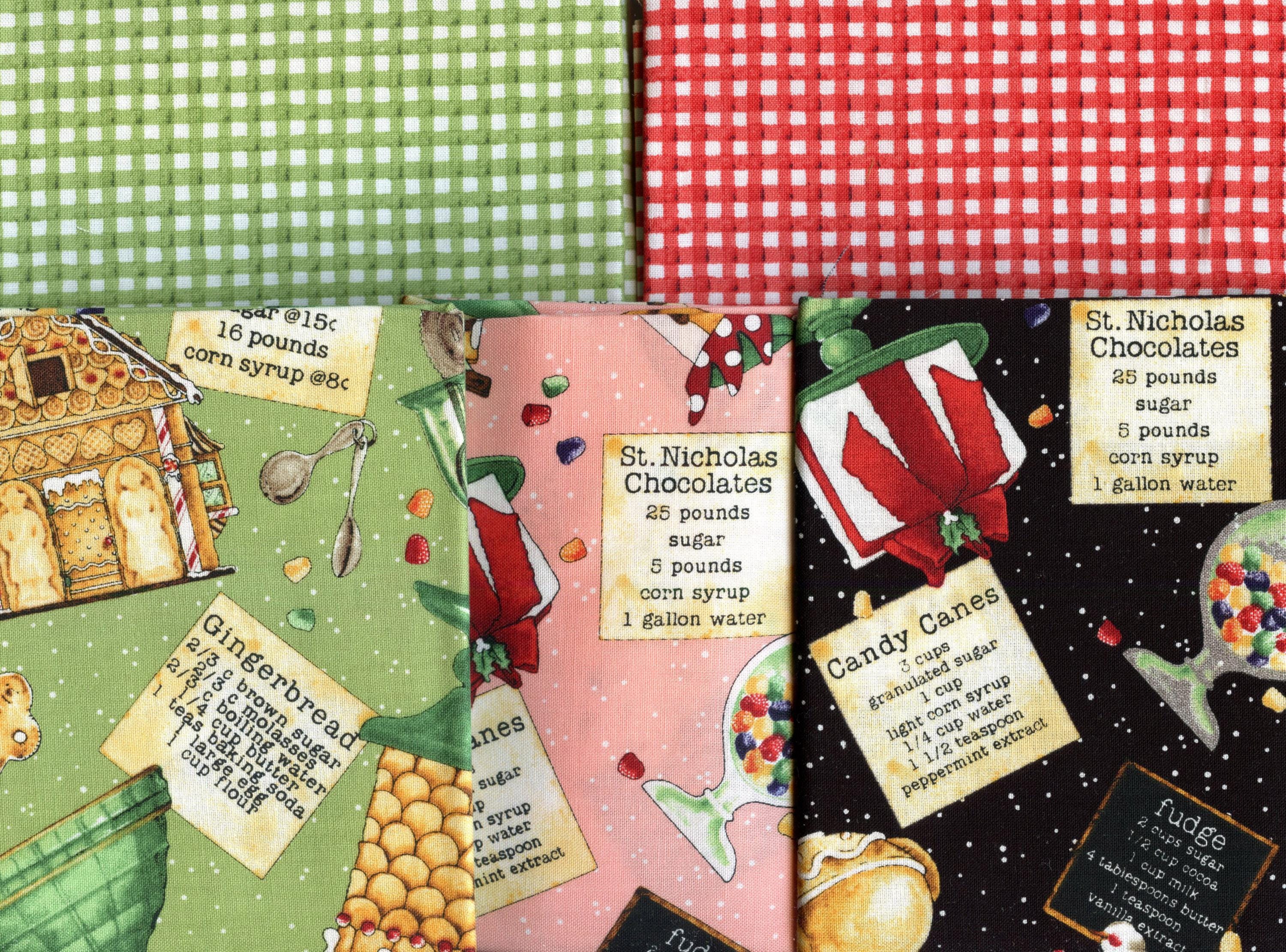 FAT QUARTER BUNDLE Set of 5 Dessert Candy Toss Sweet Treats Riley Blake ...