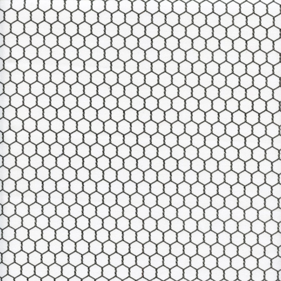 3/4 Yards Chicken Wire Farm Animals Elizabeth's Studio Cotton Fabric ...