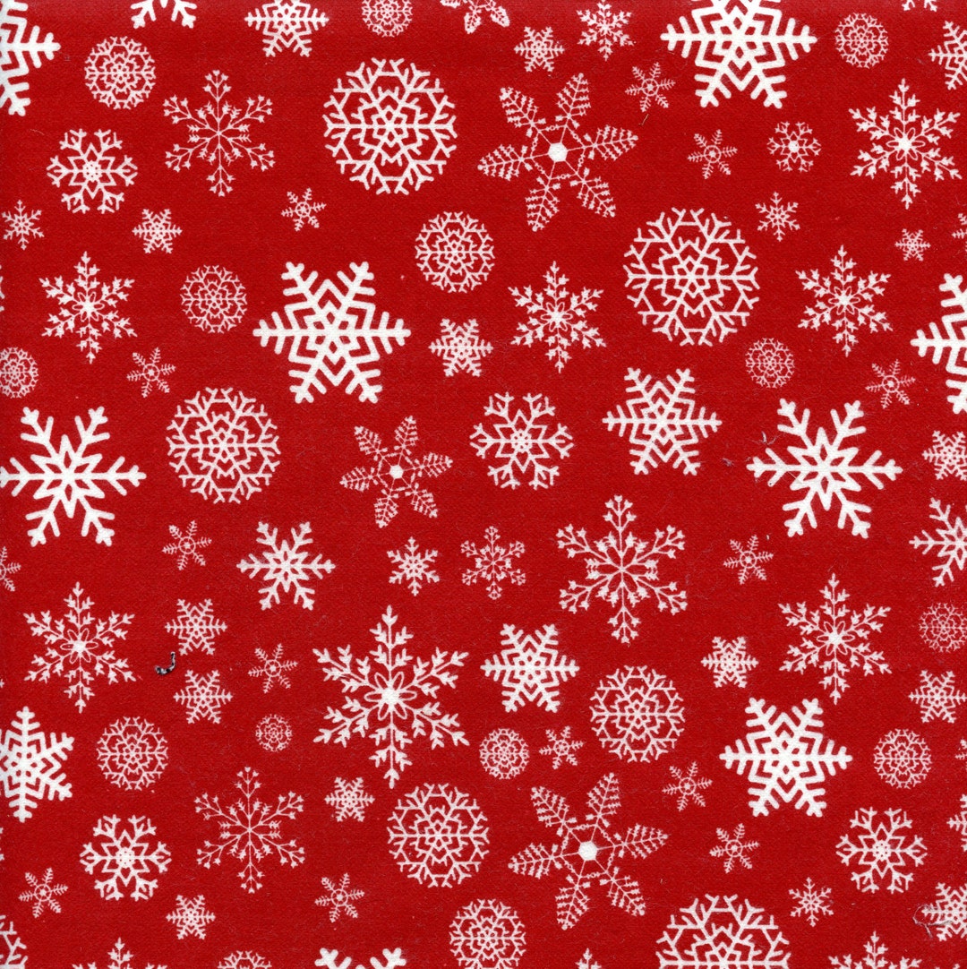 Flannel Snowflake Christmas Delivery Riley Blake Cotton Fabric F7774 ...