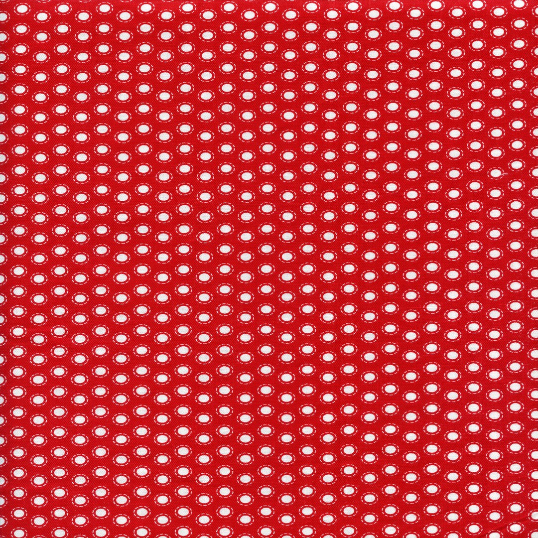 So Ruby Circle Riley Blake Cotton Fabric C7695 Red, by the Yard - Etsy