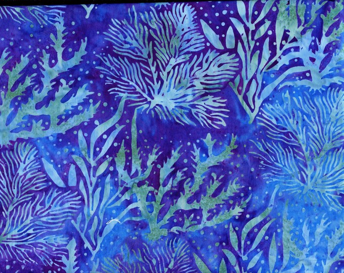 Batik Coral Robert Kaufman Cotton Fabric Purple, by the Yard - Etsy