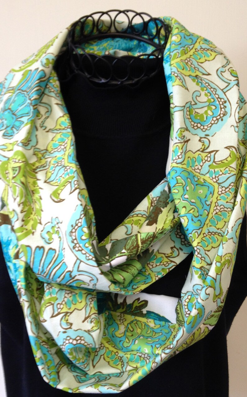 Large Floral Soul Blossom Amy Butler Infinity Scarf - Etsy