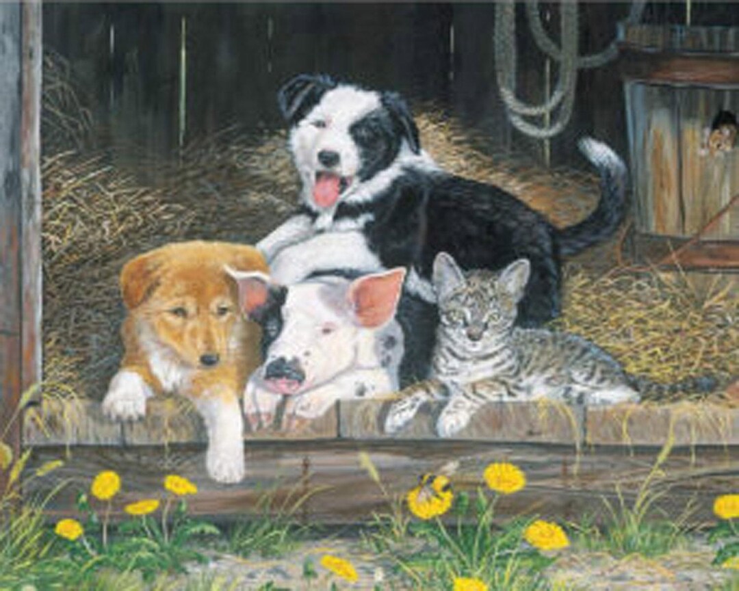 Buddies Barnyard Friends Panel P9321 Buddies Riley Blake - Etsy