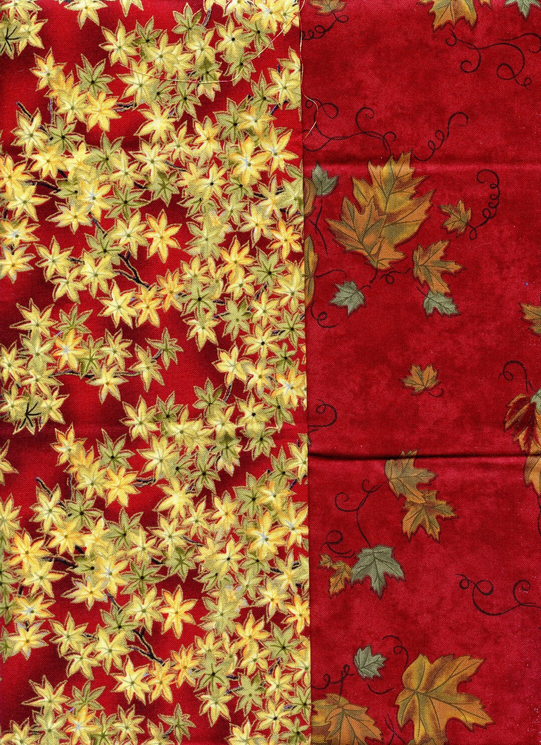 FAT QUARTER Bundle Set of 2 Maroon Fall Leaves Quilt Sew Fabric - Etsy